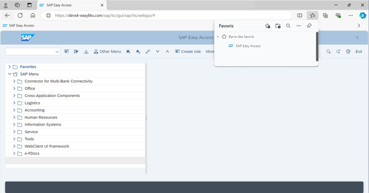 Wanna switch from FIORI Tiles to SAP WEB Gui in 4 clicks ? – Blog pour consultant SAP | Easyliks